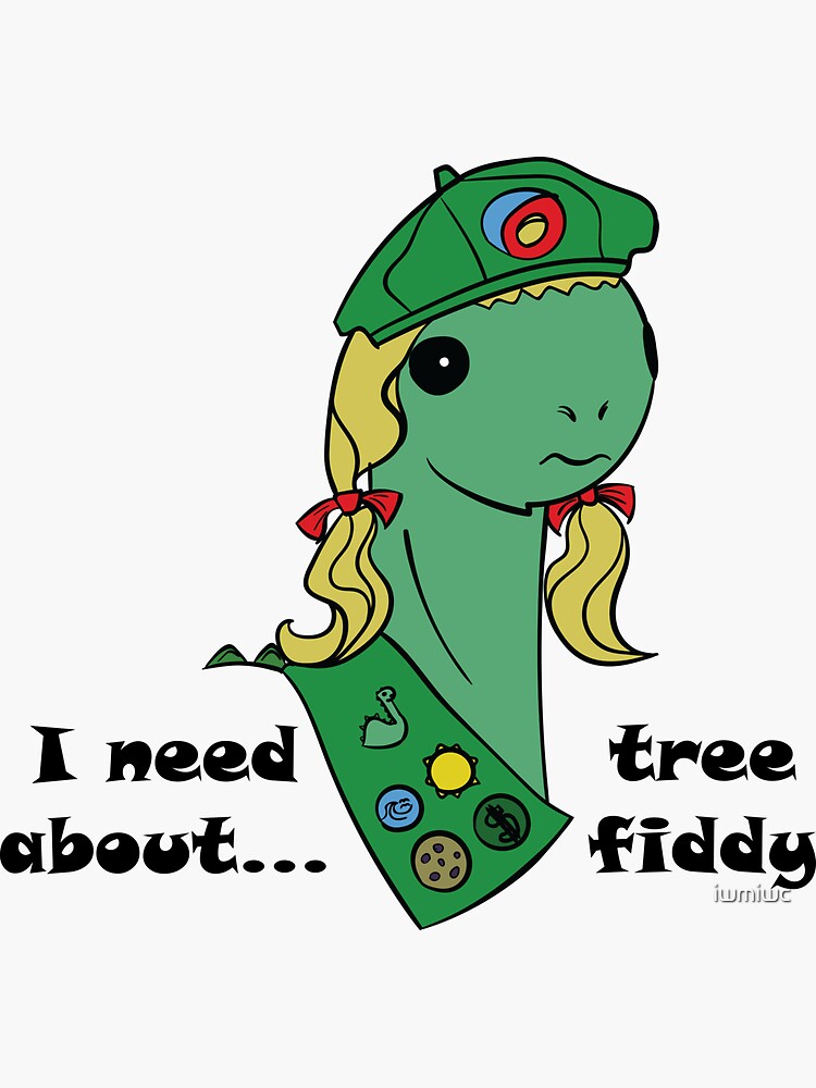 "Tree fiddy" Sticker for Sale by iwmiwc | Redbubble