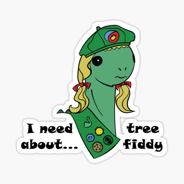 "Tree fiddy" Sticker for Sale by iwmiwc | Redbubble