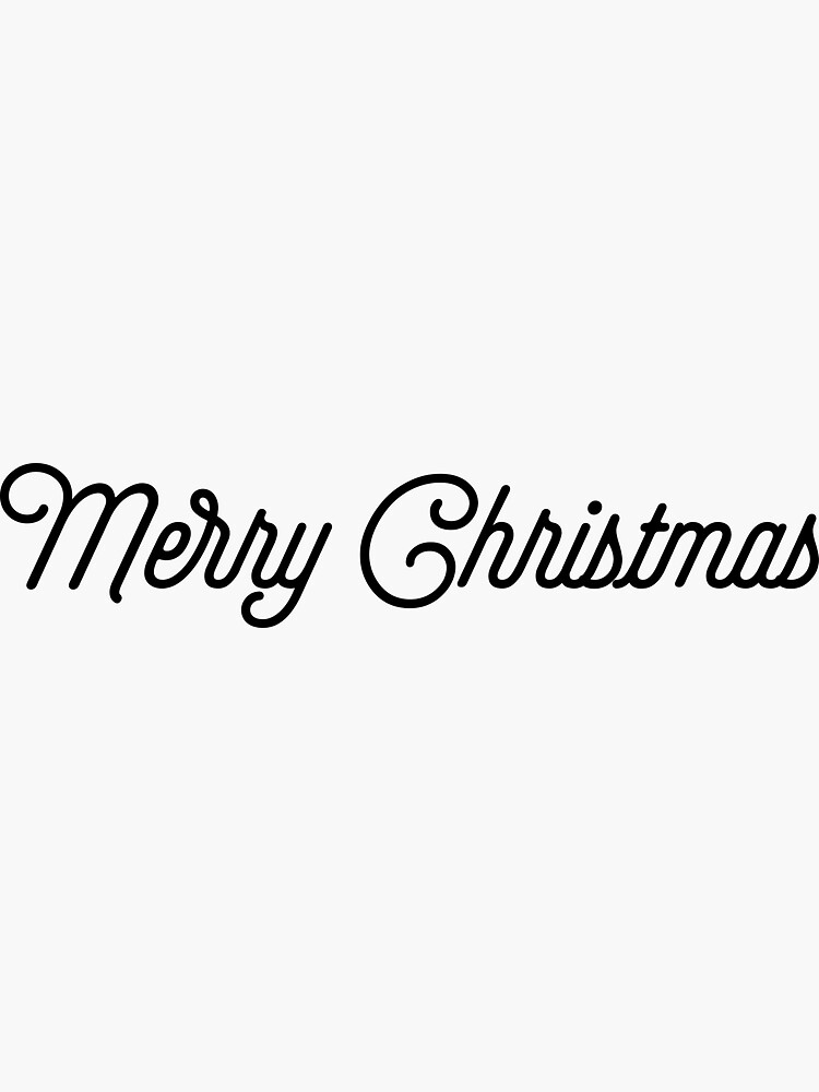 "Merry Christmas [Fancy Text]" Sticker for Sale by ElderArt | Redbubble