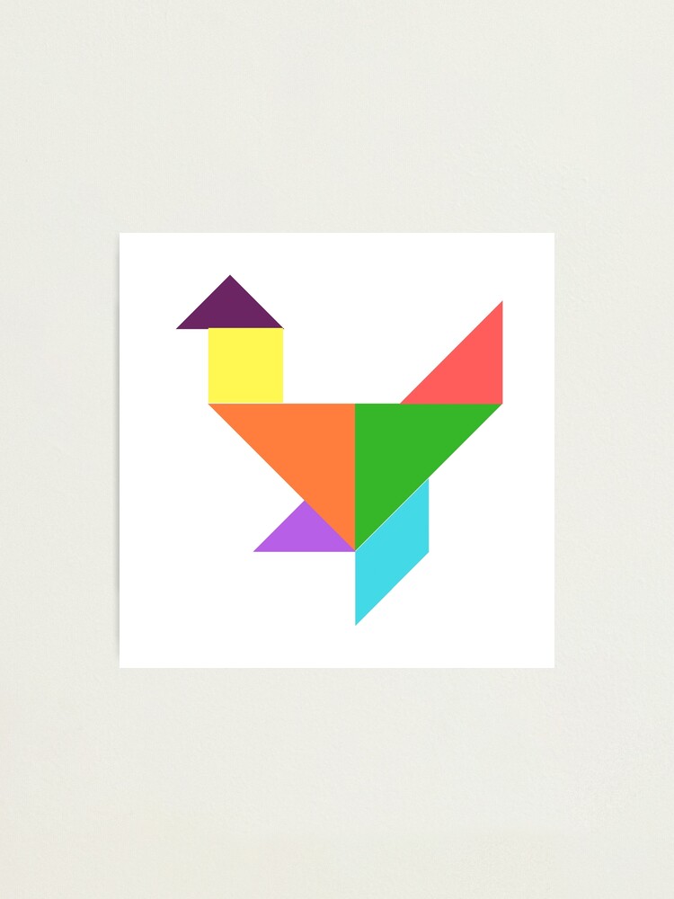 Lámina fotográfica con la obra «Tangram Hen» de MrMystere | Redbubble