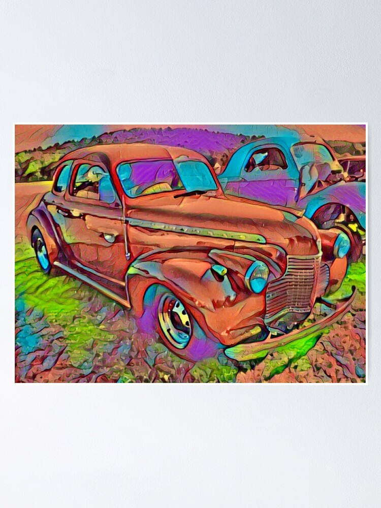 "Psychobilly Street Rod" Poster for Sale by stewstudio | Redbubble