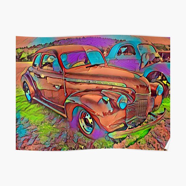 "Psychobilly Street Rod" Poster for Sale by stewstudio | Redbubble
