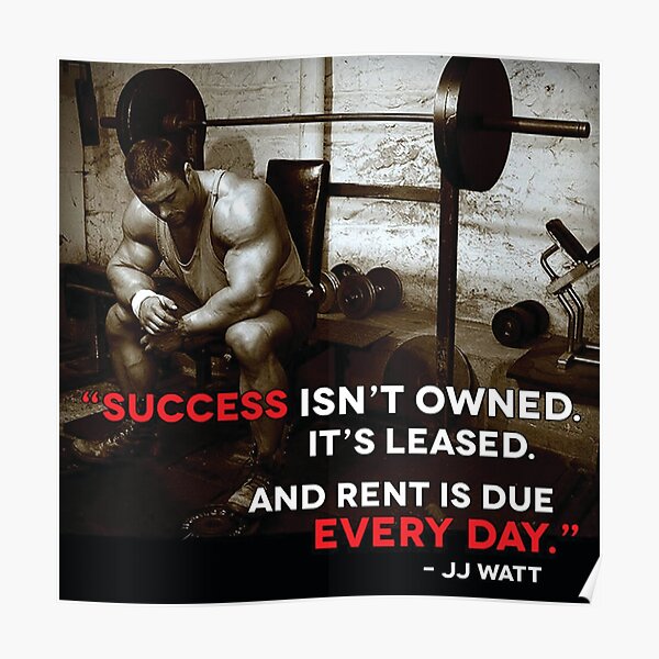 "Bodybuilding Fitness Inspirational Workout Quote" Poster by ...