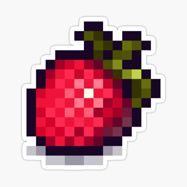 "Pixel Strawberry" Sticker by BenHenry | Redbubble