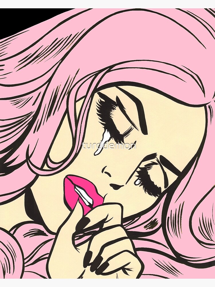 "Pastel Pink Sad Girl" Art Print for Sale by turddemon | Redbubble