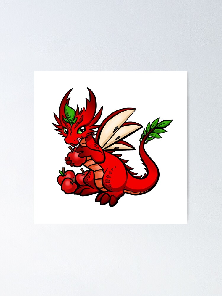 "Apple Dragon" Poster by bgolins | Redbubble