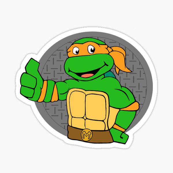 "Teenage Mutant Fallout Turtles - Michelangelo" Sticker for Sale by ...