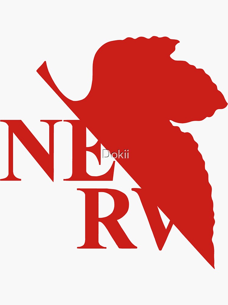 "NERV Logo Sticker" Sticker for Sale by Dokii | Redbubble