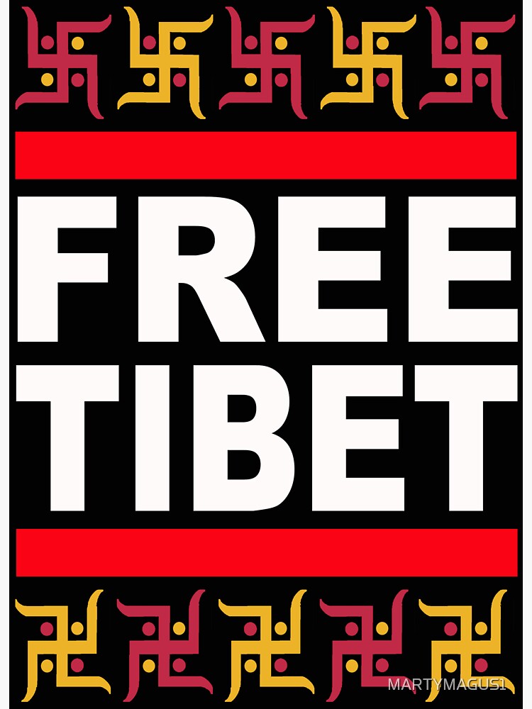 "Free Tibet 2" Sticker for Sale by MARTYMAGUS1 | Redbubble