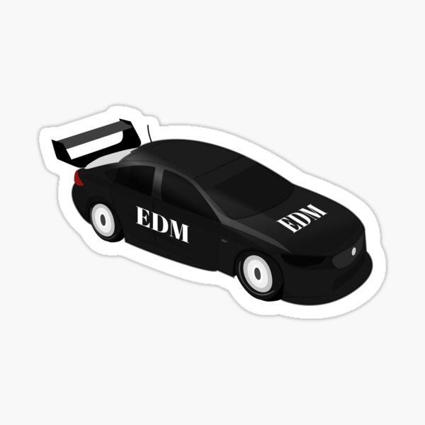 "EDM Side View V8 Race Manager 2018" Sticker by Beermogul | Redbubble