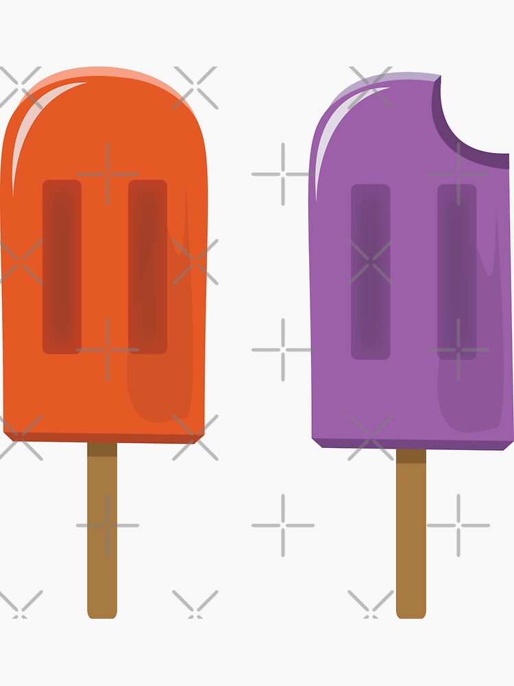 "Popsicle Bite" Sticker by CM-PD | Redbubble
