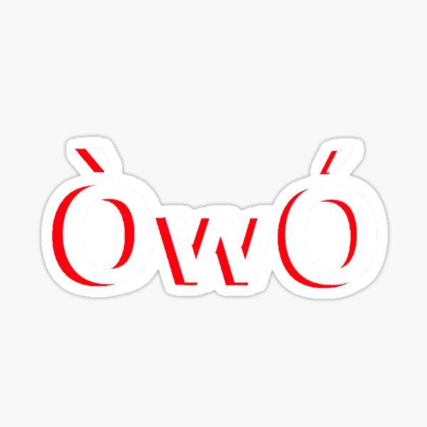 "ÒwÓ" Sticker by AngelicMelody | Redbubble