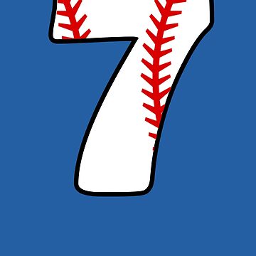 "Number 7 Baseball #7" Sticker for Sale by melsens | Redbubble