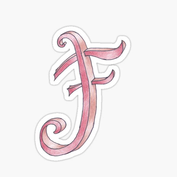 "LETTER F" Sticker for Sale by paolabuccheri | Redbubble