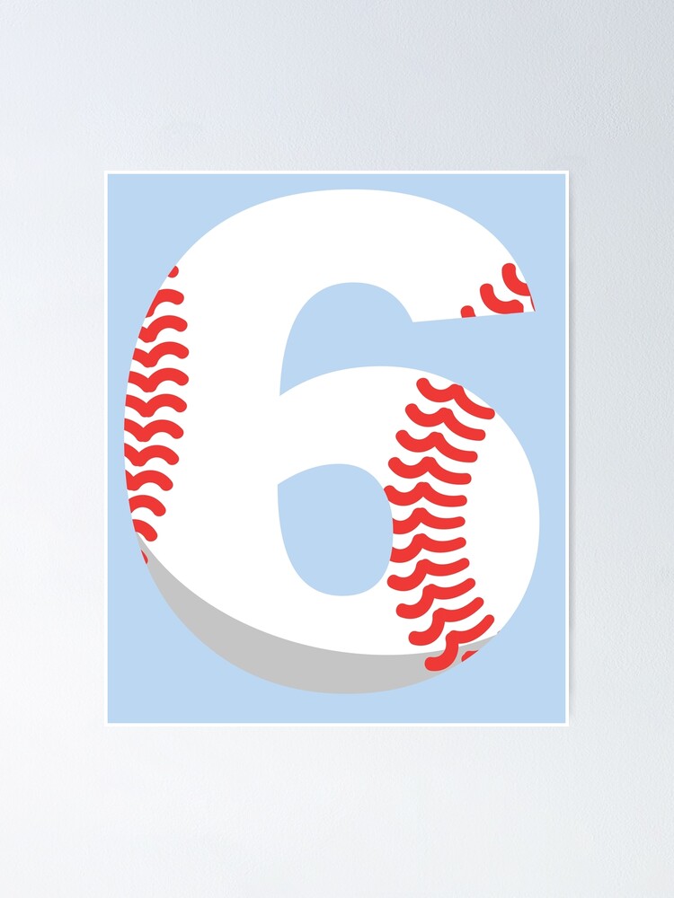 Póster «Número 6 Baseball # 6» de melsens | Redbubble