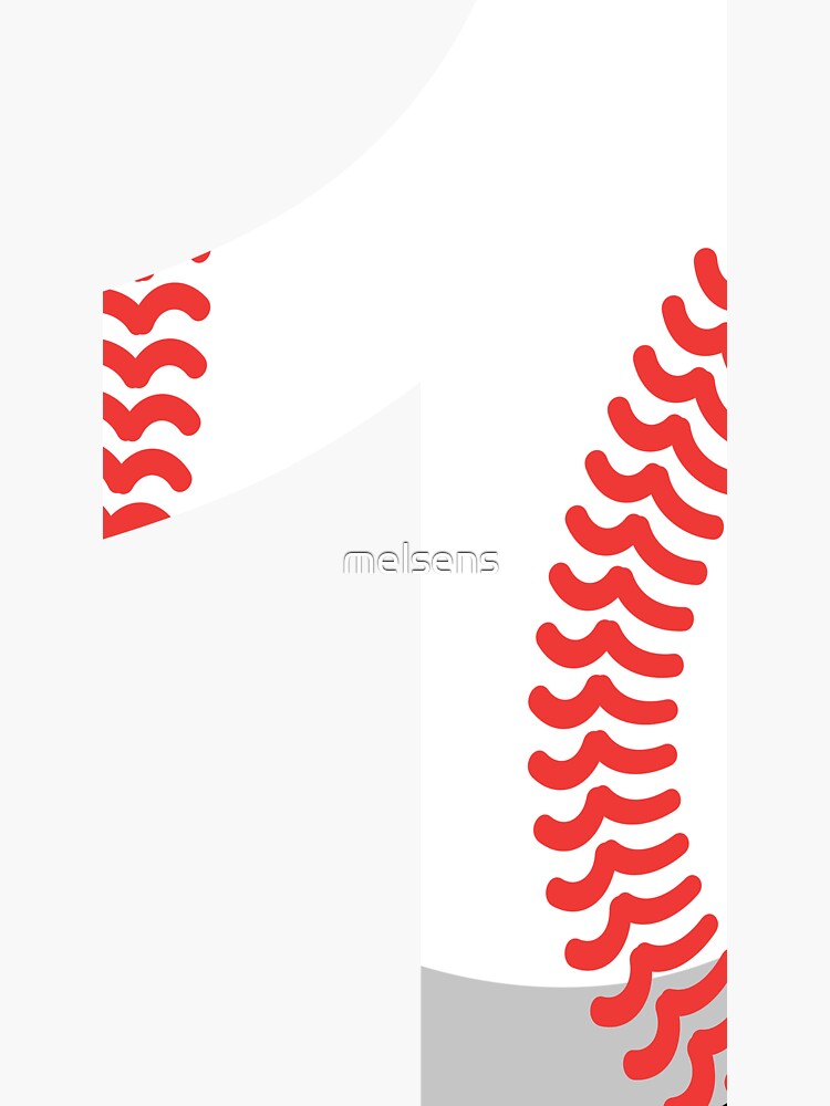 "Number 1 Baseball #1" Sticker for Sale by melsens | Redbubble