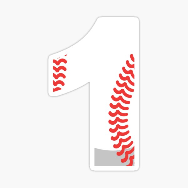 "Number 1 Baseball #1" Sticker for Sale by melsens | Redbubble