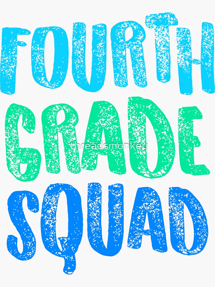 "Fourth Grade Squad Distress Blue Fourth Grade 4th Teacher Appreciation ...