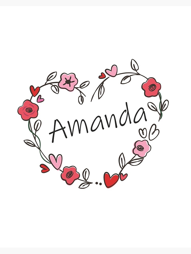 "My name is Amanda" Art Board Print for Sale by oleo79 | Redbubble