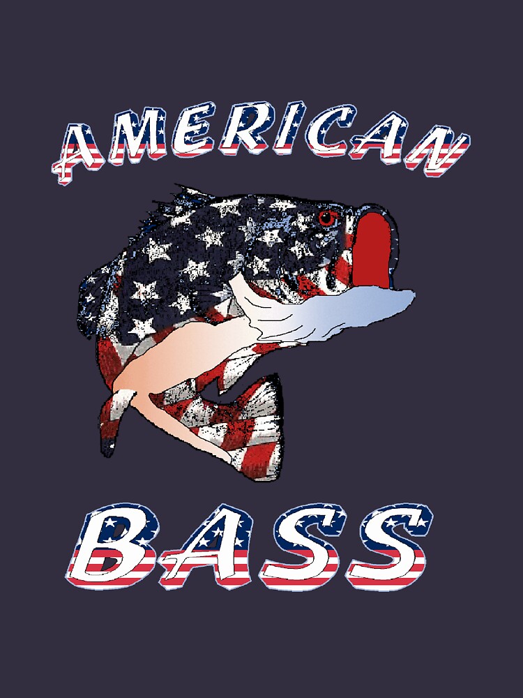 "American Bass" T-shirt for Sale by calroofer | Redbubble | red t ...