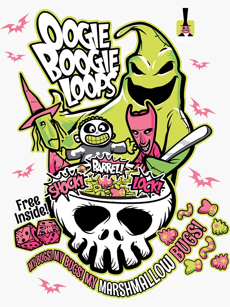 "Oogie Boogie Loops" Sticker for Sale by nikholmes | Redbubble