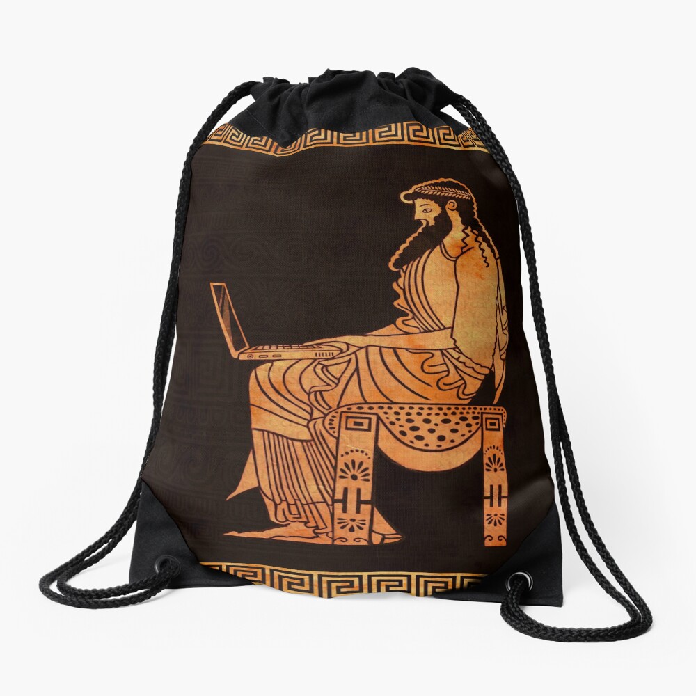 "Ancient Greek Businessman" Drawstring Bag for Sale by Gregorio | Redbubble
