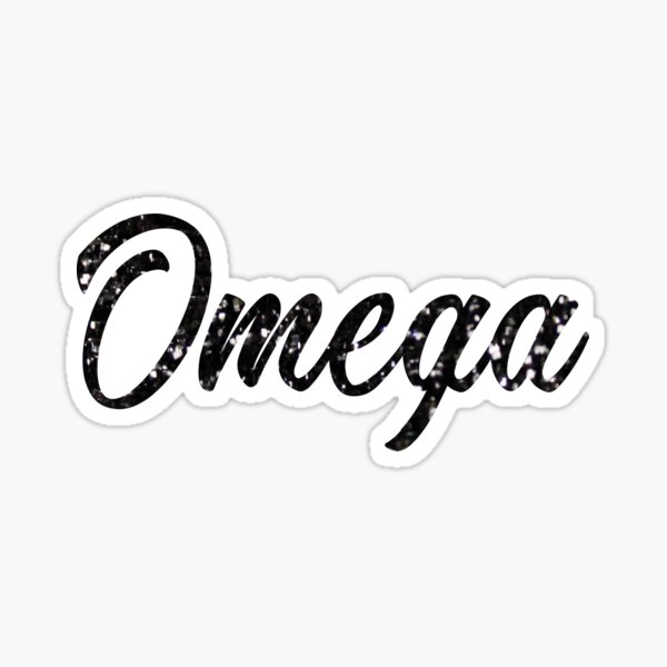 "Omega Black Glitter Greek Letter Sorority" Sticker for Sale by ...