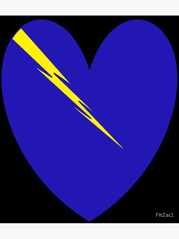 "BOLT HEART" Sticker for Sale by FitZac1 | Redbubble