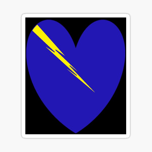 "BOLT HEART" Sticker for Sale by FitZac1 | Redbubble
