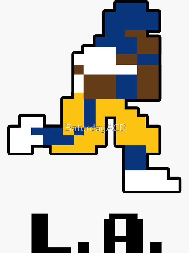 "8 bit LAR Football 1" Sticker by SaturdayACD | Redbubble