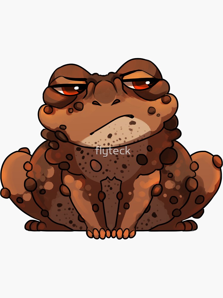 "Grumpy Toad" Sticker for Sale by flyteck | Redbubble