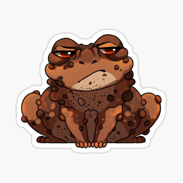 "Grumpy Toad" Sticker for Sale by flyteck | Redbubble