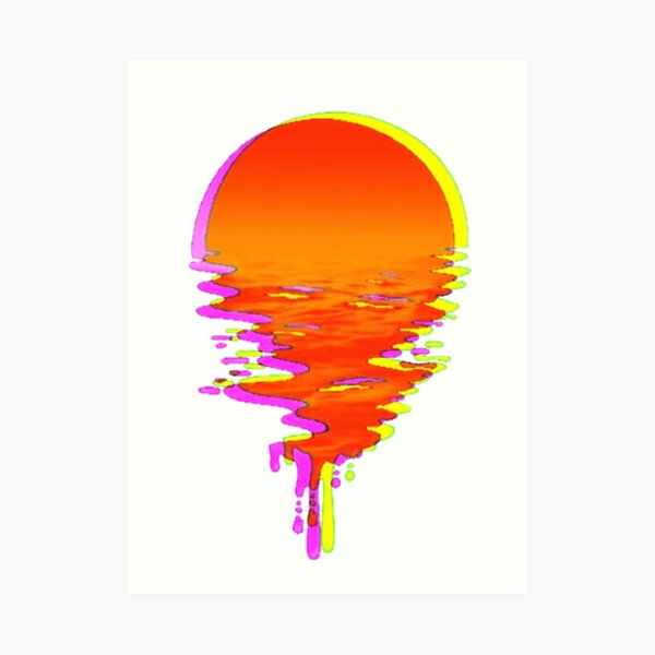 "Melting Sun" Art Print for Sale by kalani21gs | Redbubble