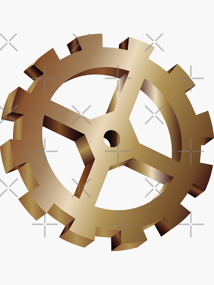 "Gear icon illustration, " Sticker for Sale by Danler | Redbubble