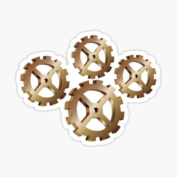 "Gear icon illustration, " Sticker for Sale by Danler | Redbubble
