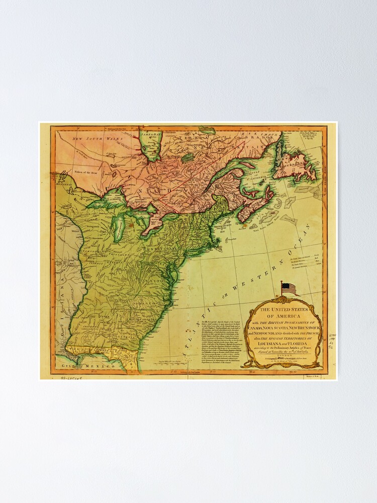 Póster «Mapa de los Estados Unidos de América (1794)» de allhistory ...