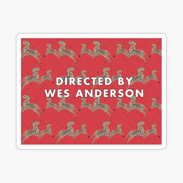 "Directed by Wes Anderson" Sticker for Sale by SydneyKoffler | Redbubble