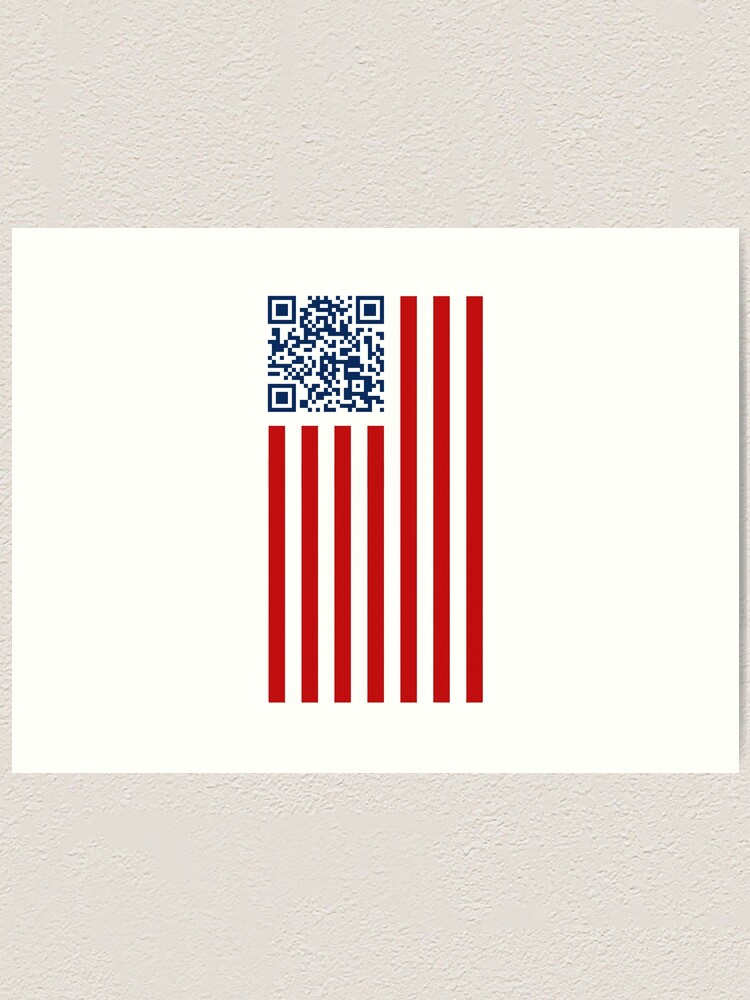 "American Flag | QR Code | Register to Vote! " Art Print for Sale by ...