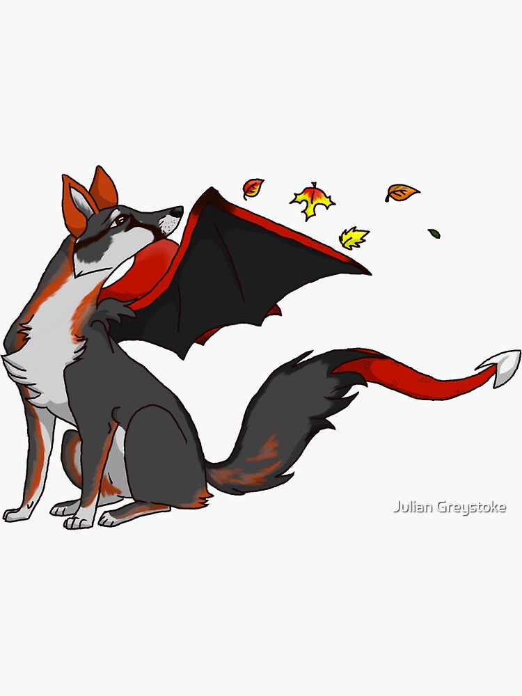 "Foxy-Dragon" Sticker for Sale by JulianGreystok | Redbubble