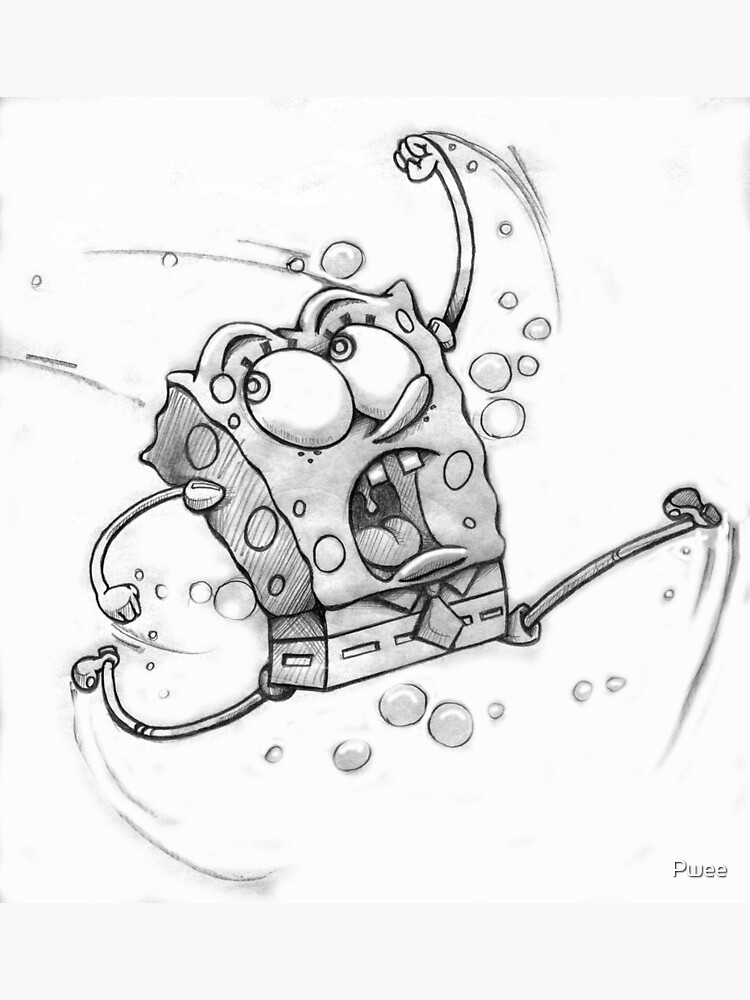 "Running Scared Sponge Bob " Canvas Print for Sale by Pwee | Redbubble