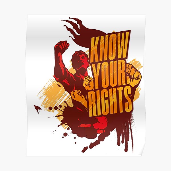 Know Your Rights Posters | Redbubble