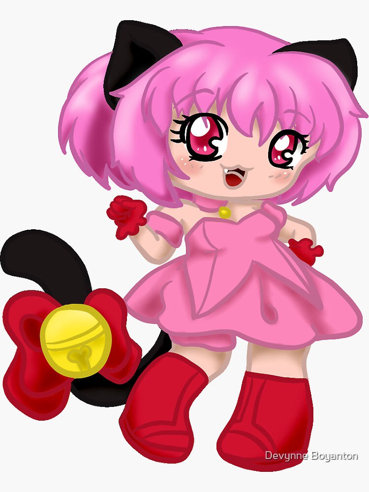 "Chibi Mew Ichigo" Sticker by KoharuVeddette | Redbubble