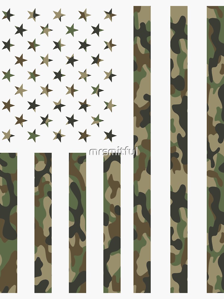 "Patriotic American Flag Military Army Veteran Camouflage Camo T Shirt ...