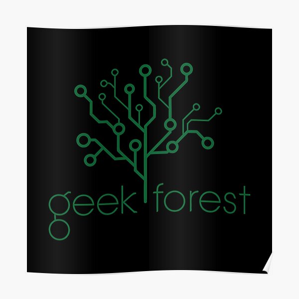 Geek Forest Programmer Computer Coding Binary Tree Poster For Sale By Ding One Redbubble 