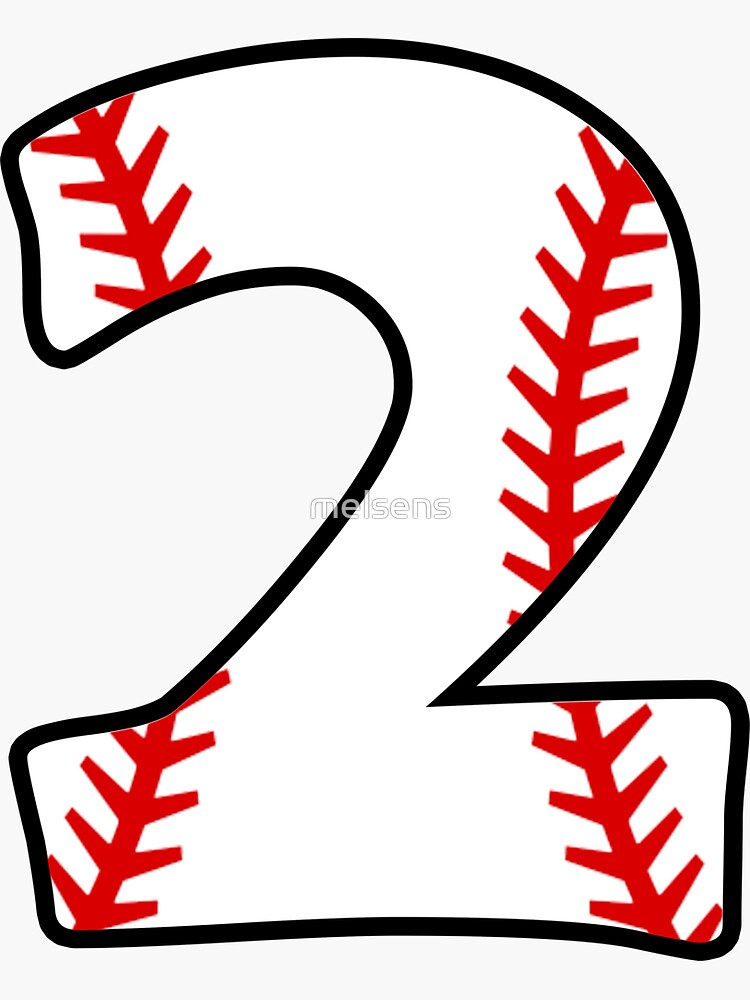 "Number 2 Baseball #2" Sticker for Sale by melsens | Redbubble