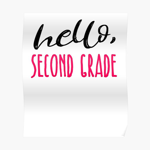 Póster «Diseño de segundo grado Hola Segundo grado Dark Cute Gift 2nd ...