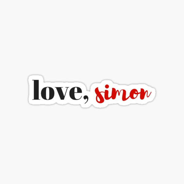 "love, simon" Sticker by rmacyn | Redbubble