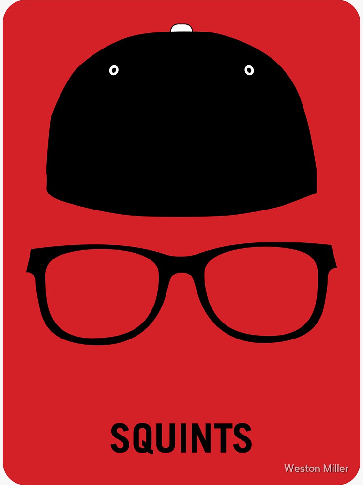 "Squints" Sticker by justinwmiller | Redbubble