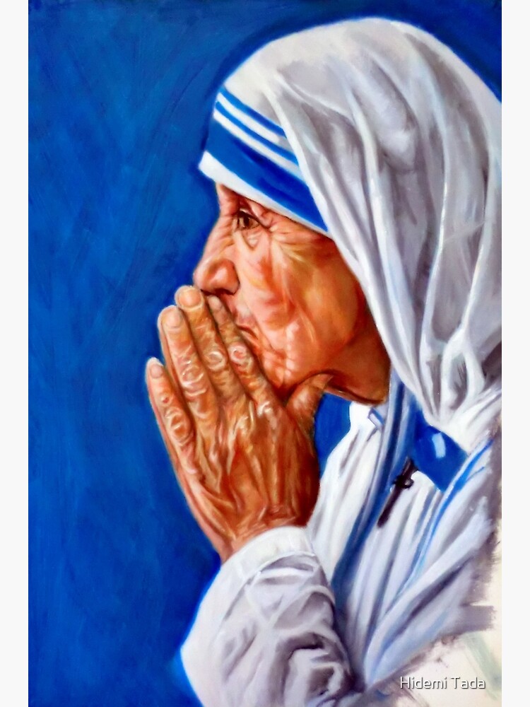 "portrait of Mother Teresa" Canvas Print for Sale by hidemitadajp ...