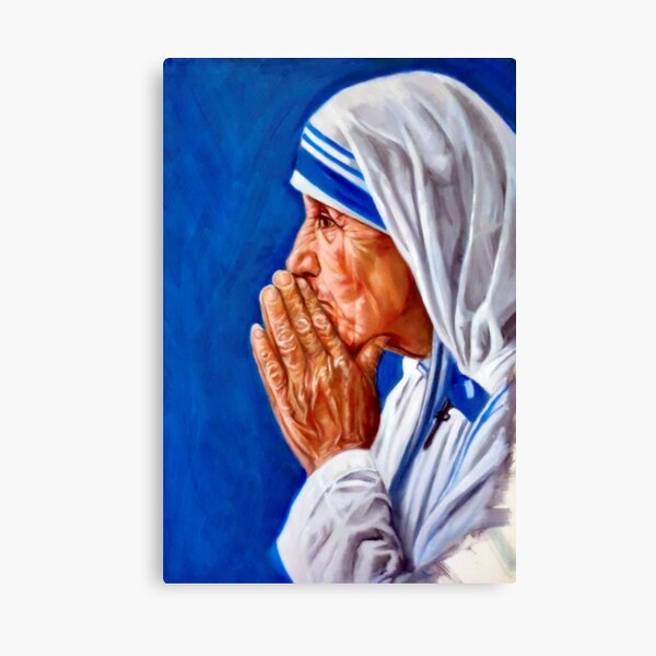 "portrait of Mother Teresa" Canvas Print for Sale by hidemitadajp ...